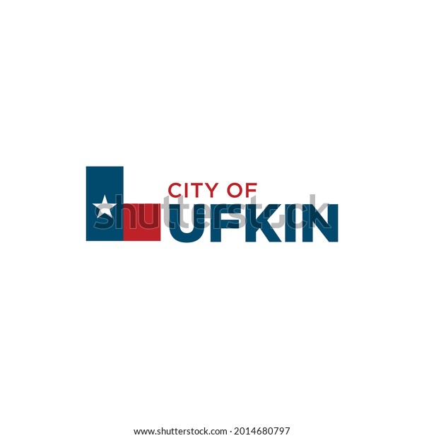 Lufkin City Template Logo Design Texas Stock Vector (Royalty Free ...