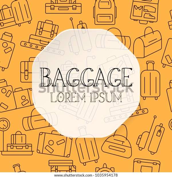 Luggage Background Various Types Baggage Travel Stock Vector (Royalty ...