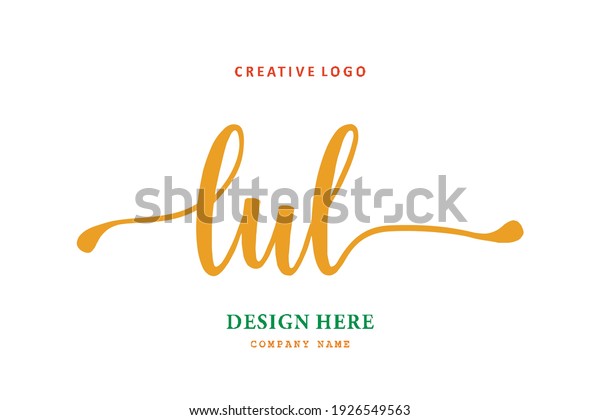 Lul Lettering Logo Simple Easy Understand Stock Vector (Royalty Free ...