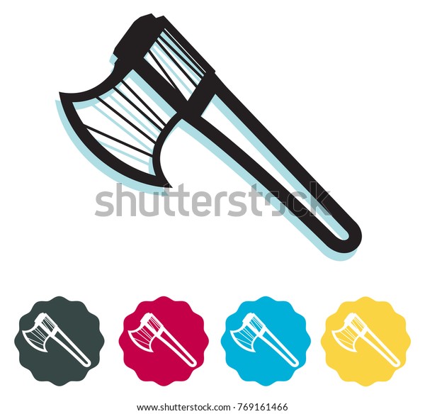 Lumberjack Axe Icon Illustration Stock Vector (Royalty Free) 769161466 ...