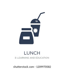 Lunch Icon Trendy Flat Vector Lunch Stock Vector (Royalty Free ...