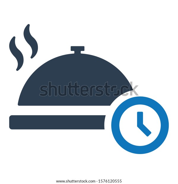 Lunch Time Icon Vector Graphics Stock Vector (Royalty Free) 1576120555 ...
