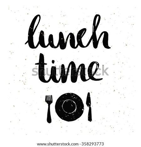Lunch Time Lettering Stock Vector (Royalty Free) 358293773 - Shutterstock