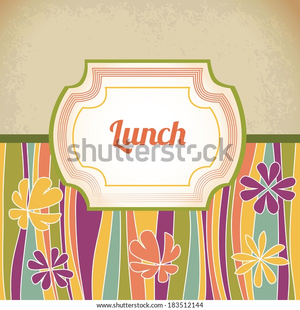Lunch Time Restaurant Menu Dining Plate: เวกเตอร์สต็อก (ปลอดค่า ...