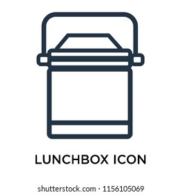 Lunchbox Icon Vector Isolated On White Stock Vector (Royalty Free ...