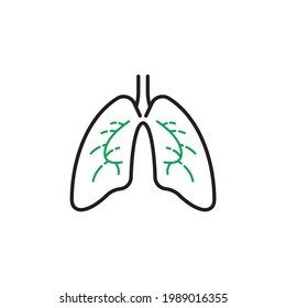 Lung Anatomy Pulmonary Icon Vector Stock Vector (Royalty Free) 1989016355