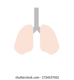 Lung Flat Design Vector Illustration Stock Vector (Royalty Free ...