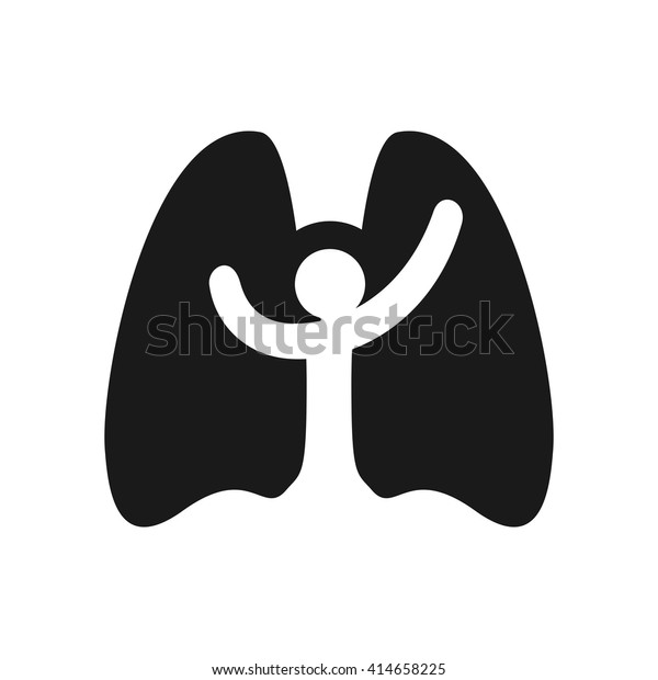 Lung Logo Vector Healthy Lung Icon Stock Vector (Royalty Free) 414658225