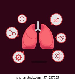 Lungs Infographic Vector Illustration Stock Vector (Royalty Free ...