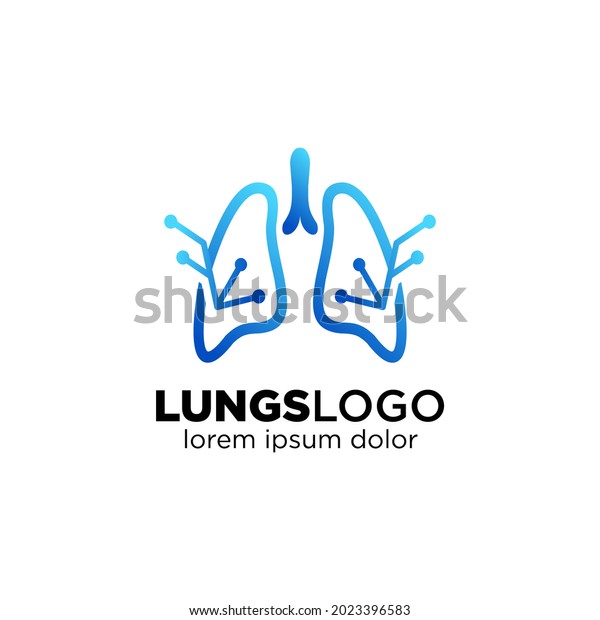 Lungs Logo Design Vector Respiratory System Stock Vector (Royalty Free ...
