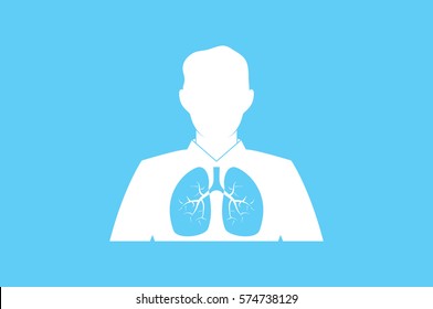 Lungs People Icon Vector Illustration Stock Vector (Royalty Free ...