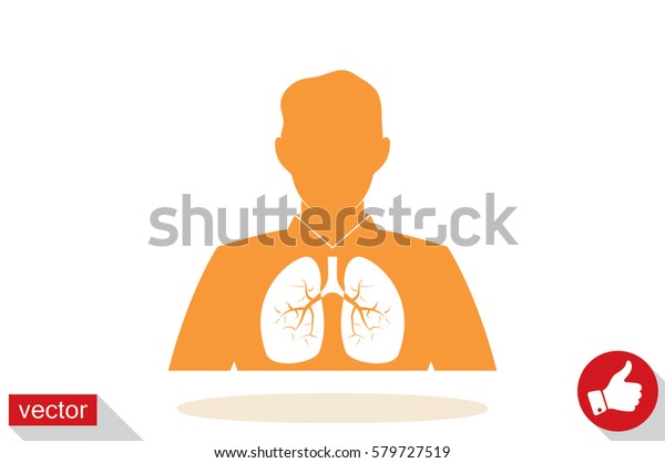 Lungs People Icon Vector Illustration Stock Vector (Royalty Free) 579727519