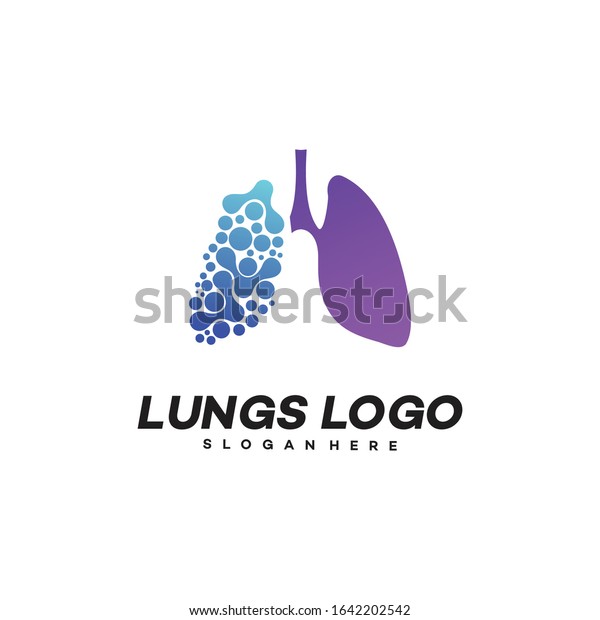 Lungs Technology Logo Design Vector Respiratory Stock Vector (Royalty ...
