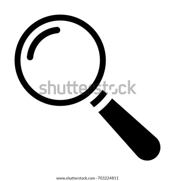 Lupe Icon Isolated On White Stock Vector (Royalty Free) 703224811
