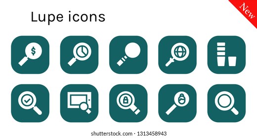 Lupe Icon Set 10 Filled Lupe Stock Vector (Royalty Free) 1313458943 ...