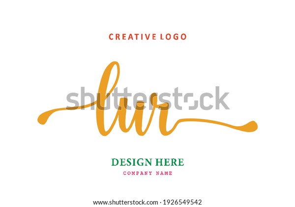 Lur Lettering Logo Simple Easy Understand Stock Vector (Royalty Free ...