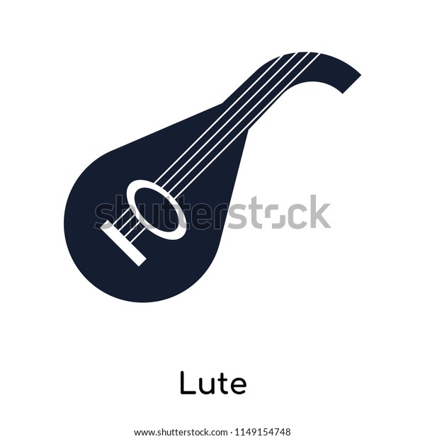 Lute Icon Vector Isolated On White Stock Vector (Royalty Free ...