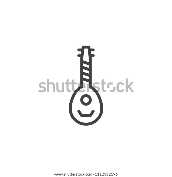 Lute Oud Outline Icon Linear Style Stock Vector (Royalty Free ...