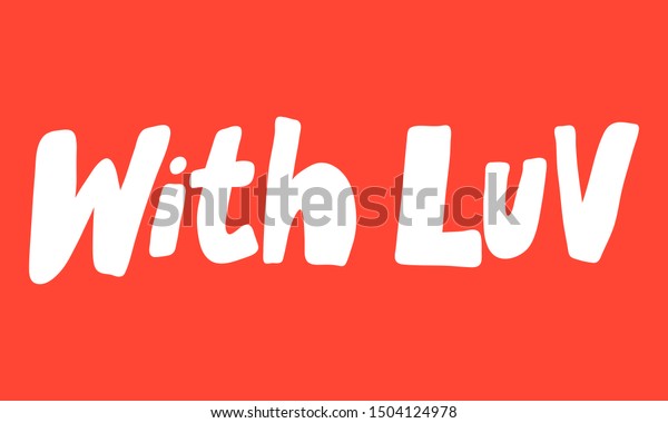 Luv Vector Hand Drawn Illustration Cartoon Stock Vector (Royalty Free ...