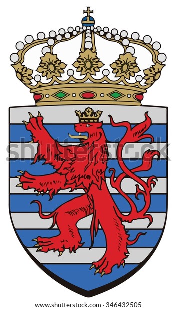 Luxembourg Coat Arms Stock Vector (Royalty Free) 346432505
