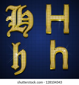 Luxurious Characters Designed Gold Diamonds: vector de stock (libre de ...