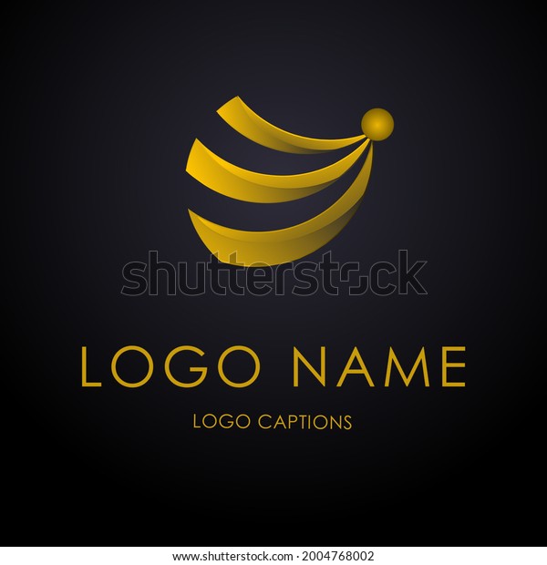 Luxurious Elegant Curved Logo Design One Stock Vector (Royalty Free ...