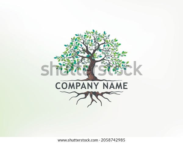 Luxurious Powerful Amazing Tree Roots Logo Stock Vector (Royalty Free ...