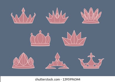 Luxurious Royal Crown Designs Vector Collection Stock Vector (Royalty ...