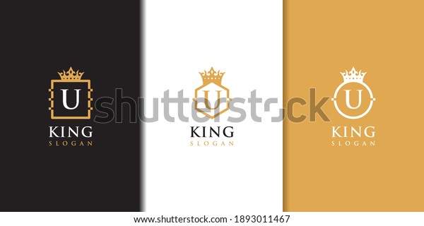 Luxurious U Crown Logo Collection Stock Vector (Royalty Free ...