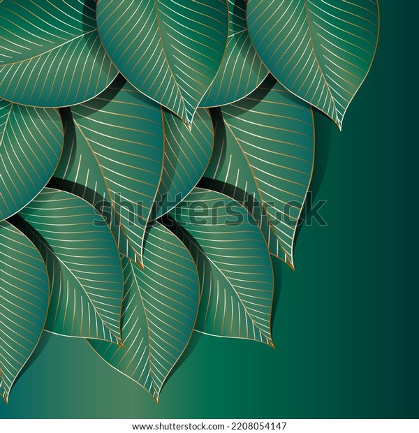 Luxury Abstract Leaf Wallpaper Design Best Stock Vector (Royalty Free ...