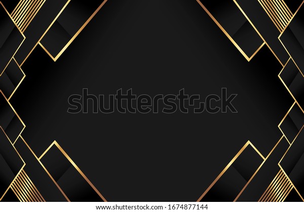 Luxury Background Abstract Black Gold Modern Stock Vector (Royalty Free ...