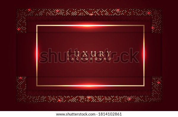 Luxury Background Design Red Golden Element Stock Vector (Royalty Free ...