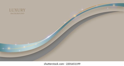 Luxury Background Light Brown Curved Shapes Stock Vector (Royalty Free ...