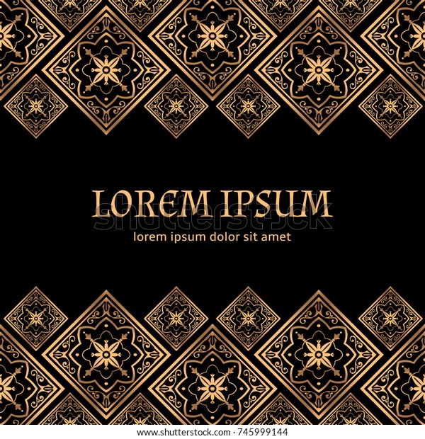 Luxury Background Vector Golden Royal Pattern Stock Vector (Royalty ...