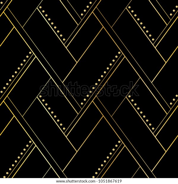 Luxury Black Gold Geometric Pattern Vector Stock Vector (Royalty Free ...