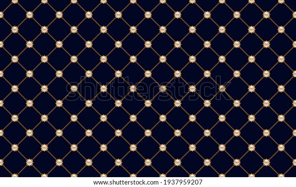 Luxury Blue Background Golden Chains Pearl Stock Vector (Royalty Free ...