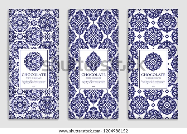 Luxury Blue Packaging Design Chocolate Bars Stock Vector (Royalty Free ...