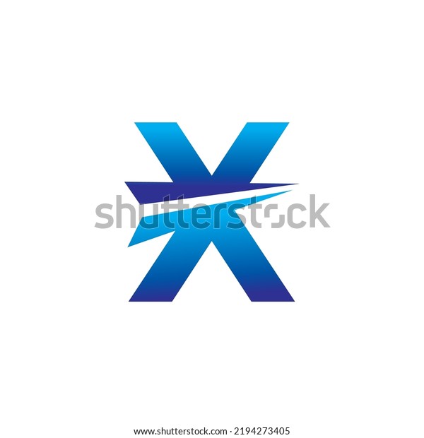 Luxury Blue X Logo Template Design Stock Vector (Royalty Free ...