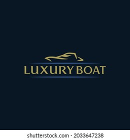 Luxury Boat Logo Design Vector Stock Vector (Royalty Free) 2033647238 ...