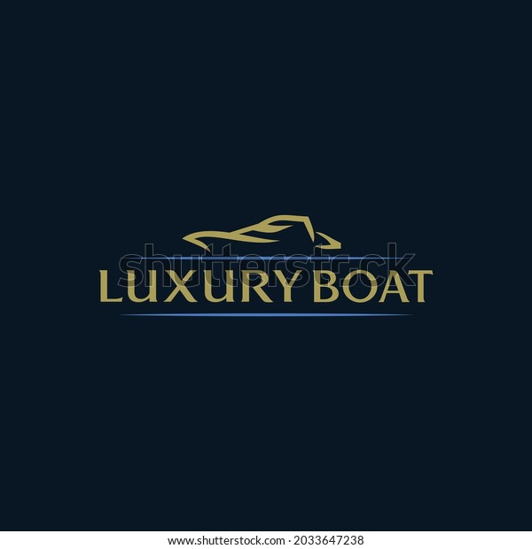 Luxury Boat Logo Design Vector Stock Vector (Royalty Free) 2033647238 ...