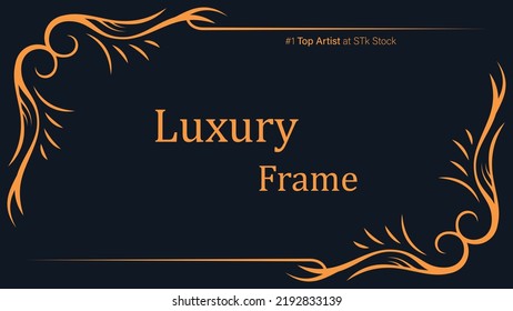 Luxury Border Frame Background Vector Image Stock Vector (Royalty Free ...
