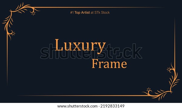 Luxury Border Frame Background Vector Image: เวกเตอร์สต็อก (ปลอดค่า ...