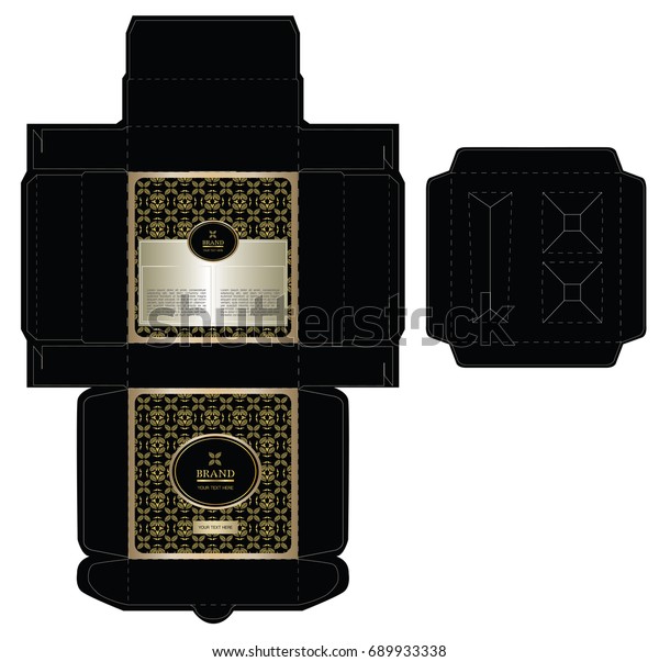 Luxury Box Design Set Skin Care: immagine vettoriale stock (royalty ...
