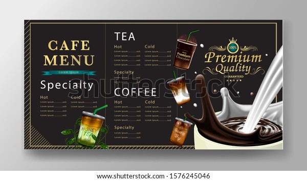 Luxury cafe menu design, bar and Restaurant