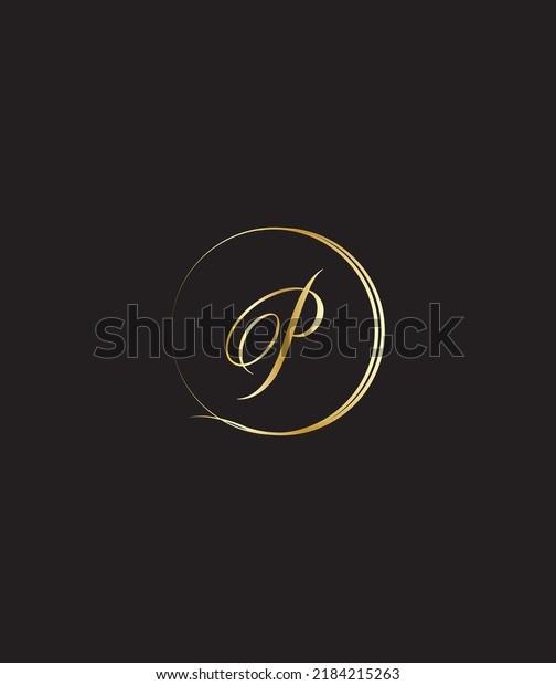Luxury Calligraphy Letter Type P Vector Stock Vector (Royalty Free ...