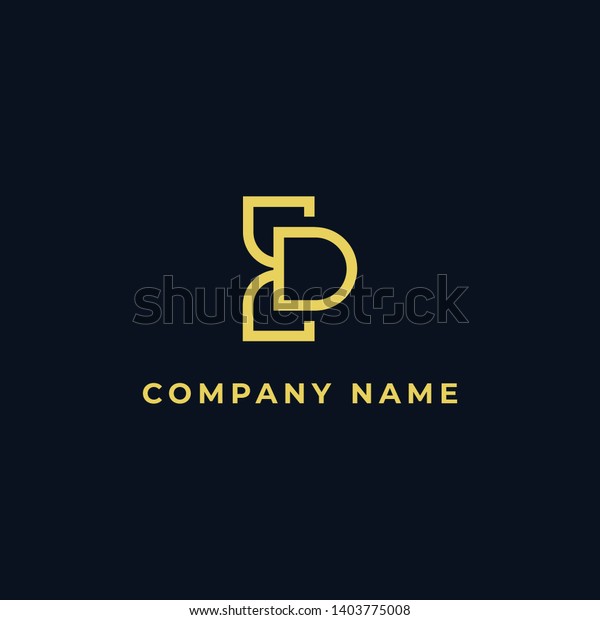 Luxury Ed Logo Icon Combined Geometric Stock Vector (Royalty Free ...