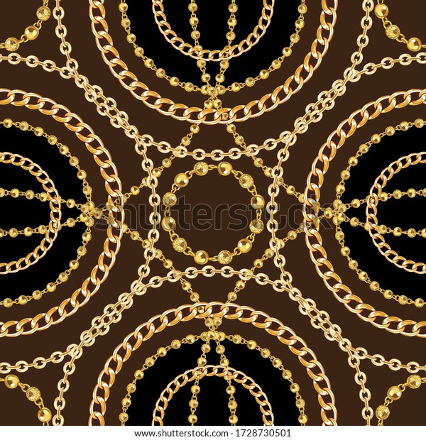 Luxury Fashional Pattern Golden Chains On Stock Vector (Royalty Free ...