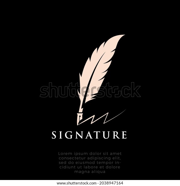 Luxury Fur Writing Logo Concept Design Stock Vector (Royalty Free ...