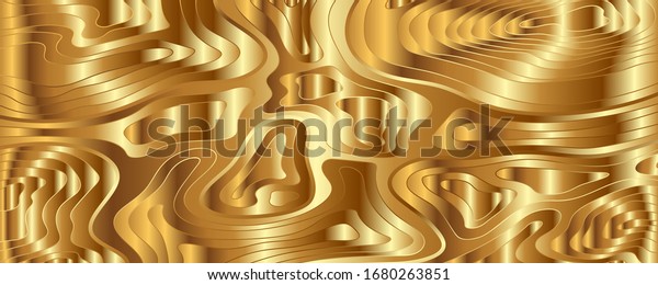 Luxury Gold Abstract Topographic Map Background Stock Vector (Royalty ...