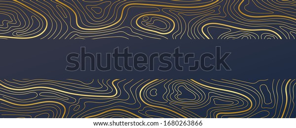 Luxury Gold Abstract Topographic Map Background Stock Vector (Royalty ...